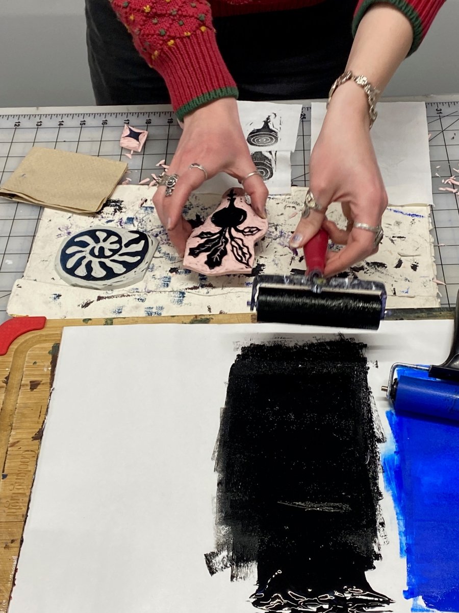 Intro to Block Printing: Linoleum Carving Class with Moth Snow – Made X ...