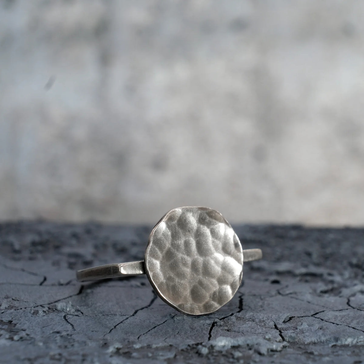 HAMMERED "D" STYLE RING – Made X Hudson