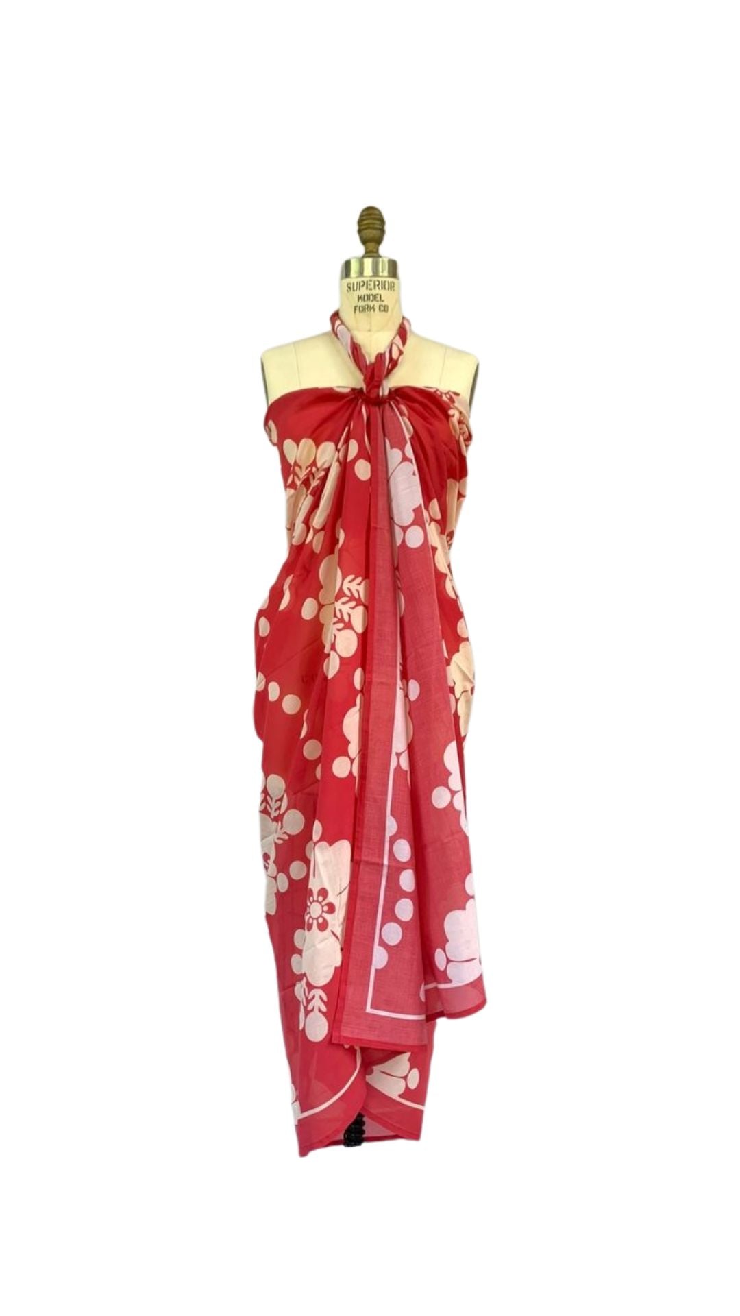 Sarong Tie Wrap Dress (Red Paero Print) – Made X Hudson