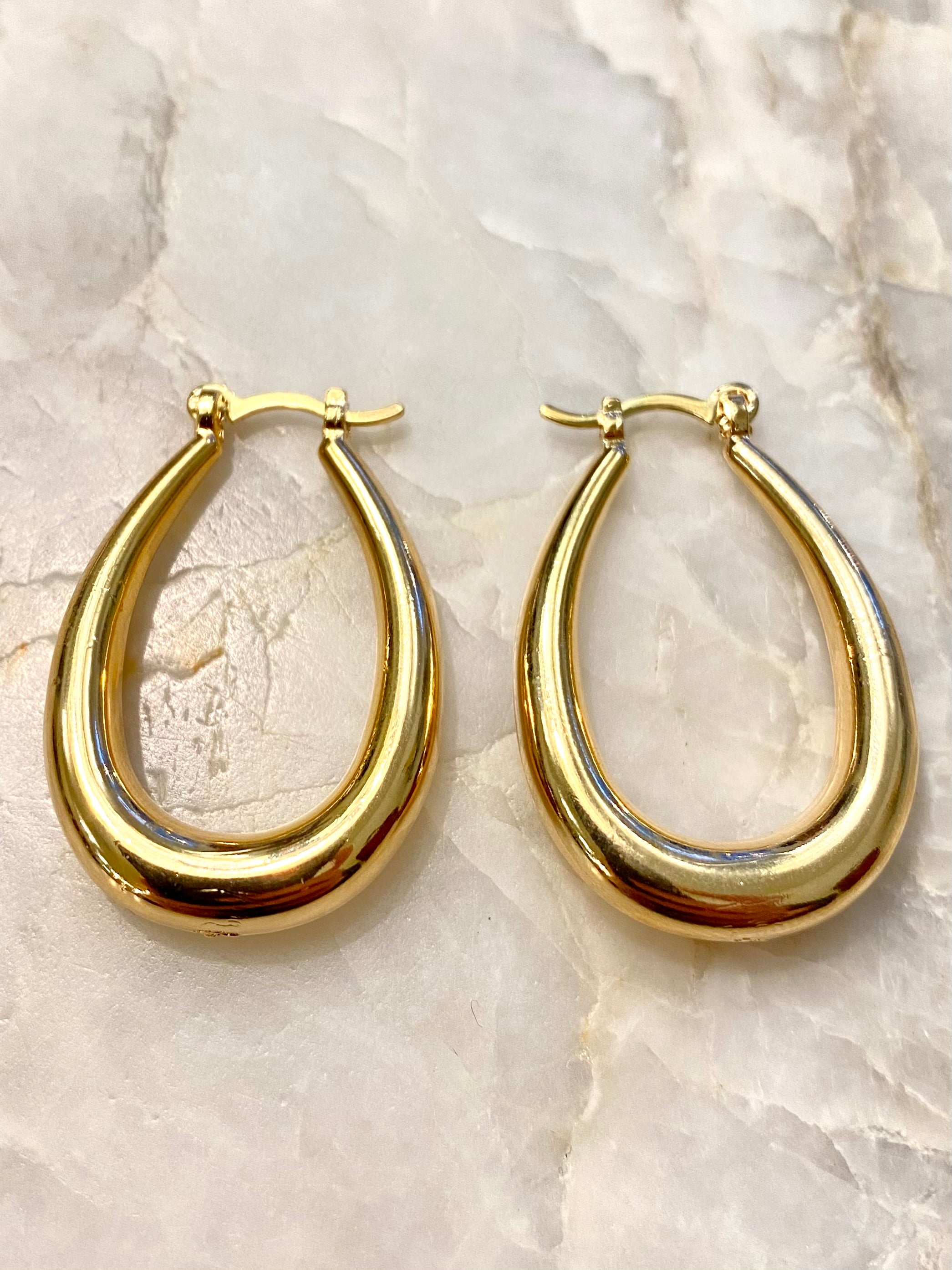 18K Gold Filled Puffy Oval Hoops – Made X Hudson