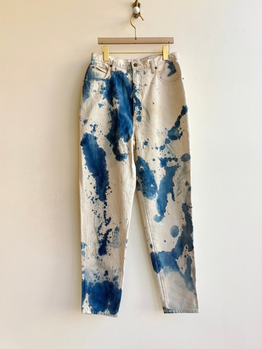 Blue & Cream Cyanotype Herringbone Pants (Reworked) – Made X Hudson