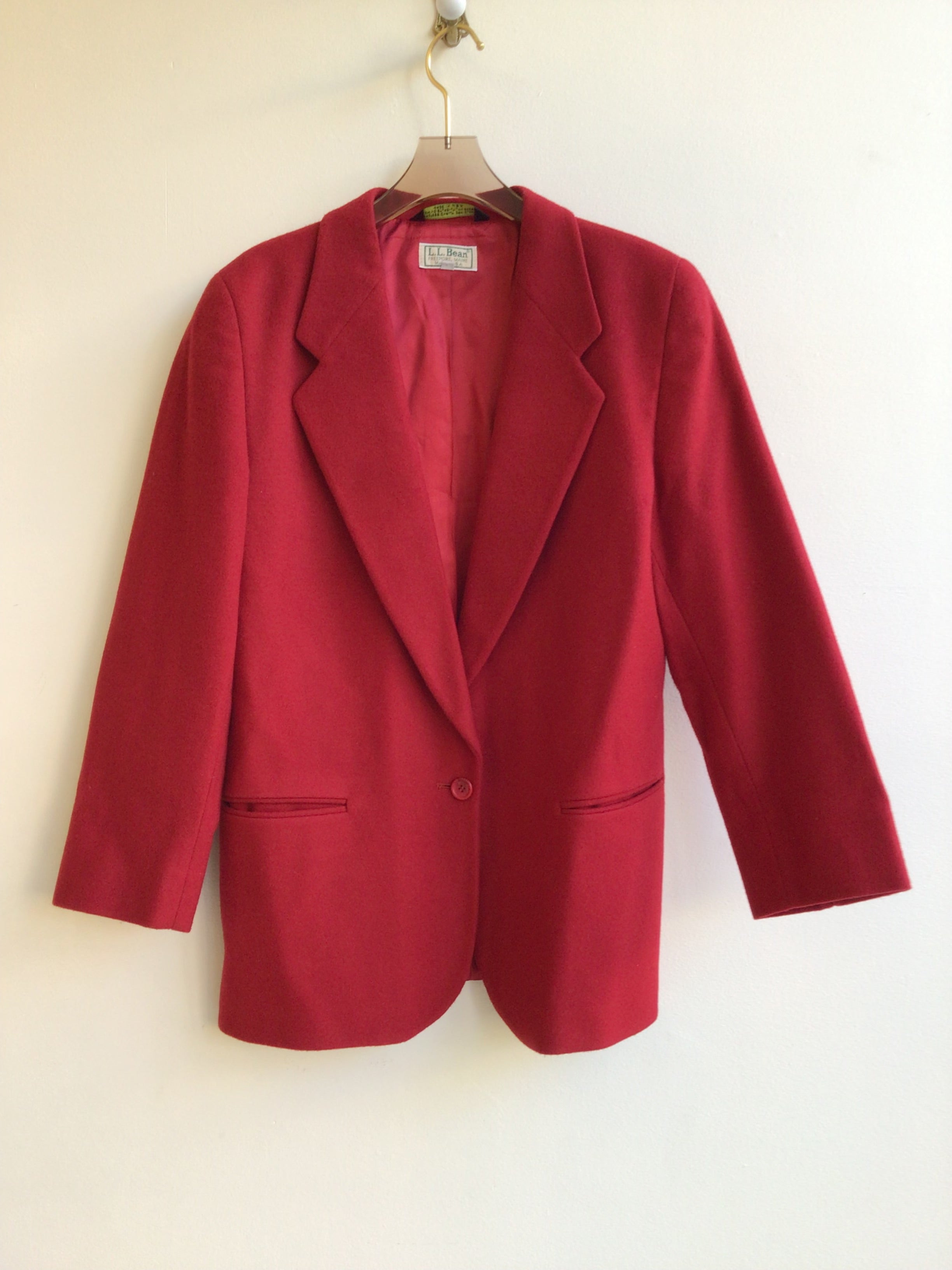 L.L. Bean | Cherry Red Wool Blazer (Vintage) – Made X Hudson