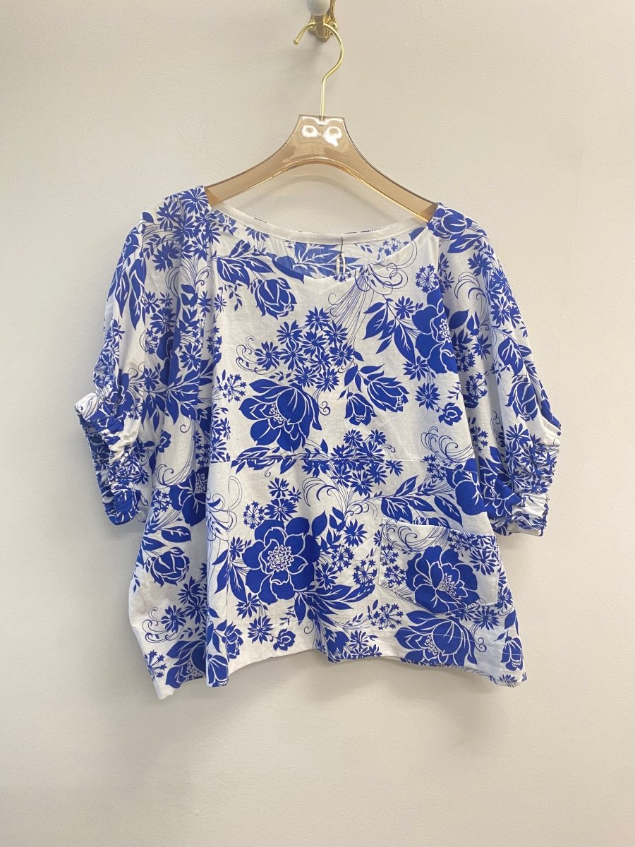 Zero Waste Blue & White Boxy Top – Made X Hudson