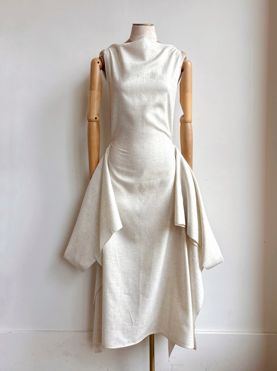 Zero-Waste Dress in Oatmeal Linen – Made X Hudson